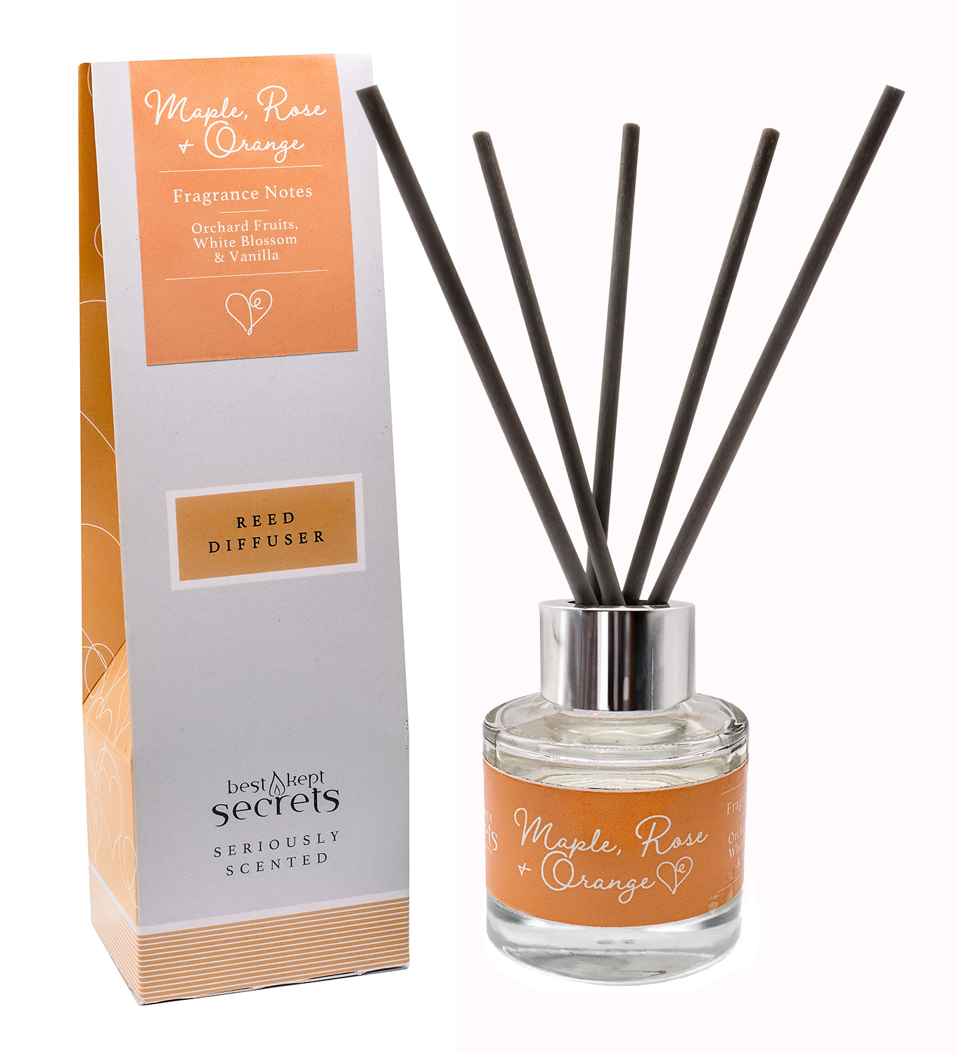 Reed Diffusers - 50ml, Maple, Rose and Orange - Best Kept Secrets